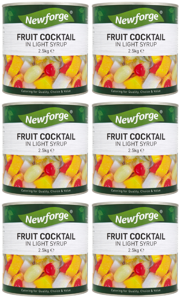 6 x Newforge Fruit Cocktail In Light Syrup 2.5Kg – The Stock Outlet